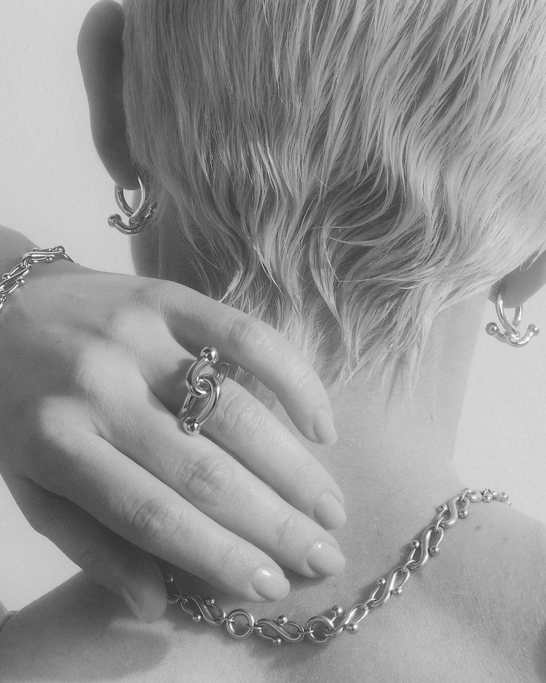 Falcate ring silver | ENNUI Atelier