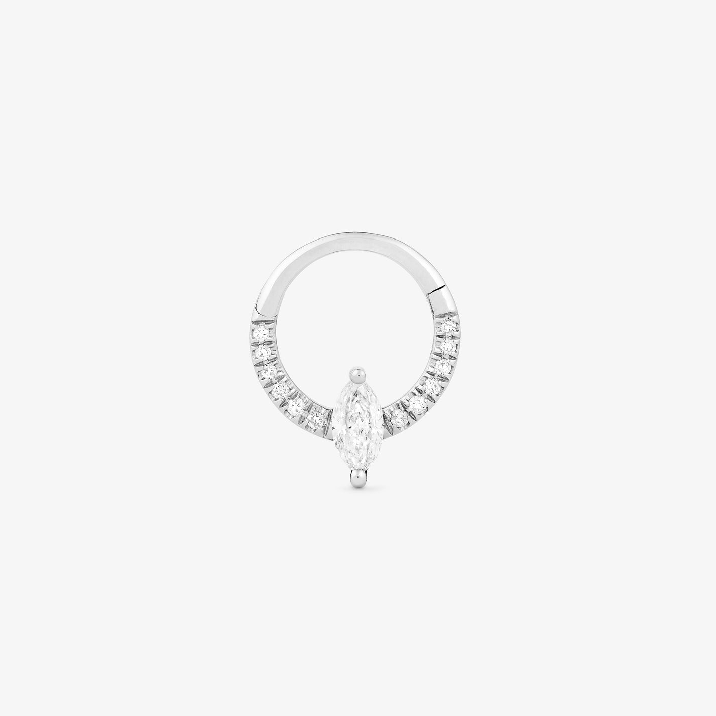 MARQUISE CLICKER - WHITE DIAMOND & WHITE GOLD – ENNUI Atelier